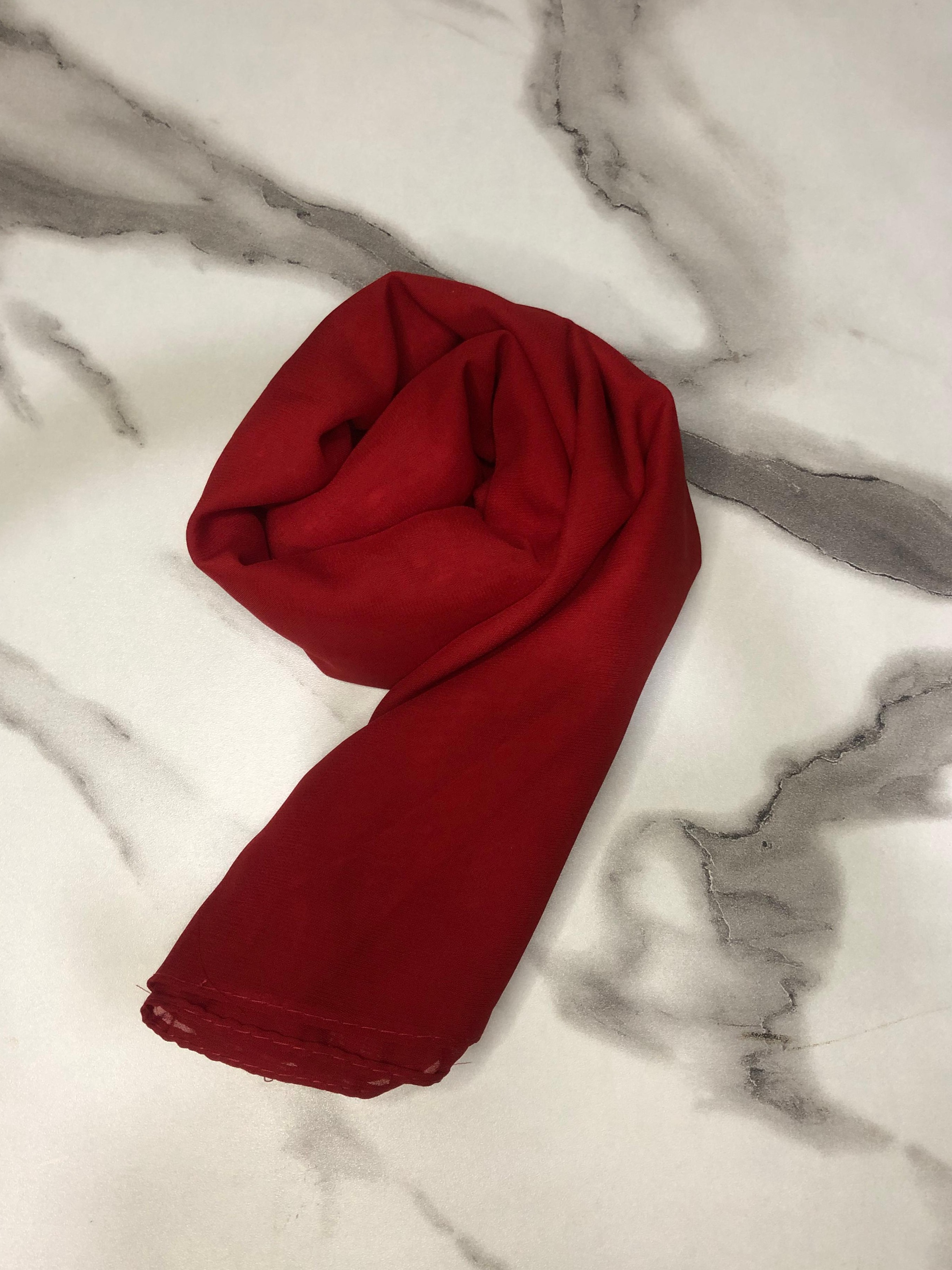 Chiffon Georgette Hijab Scarf for girls Easy to wear Double Loop Plain ...