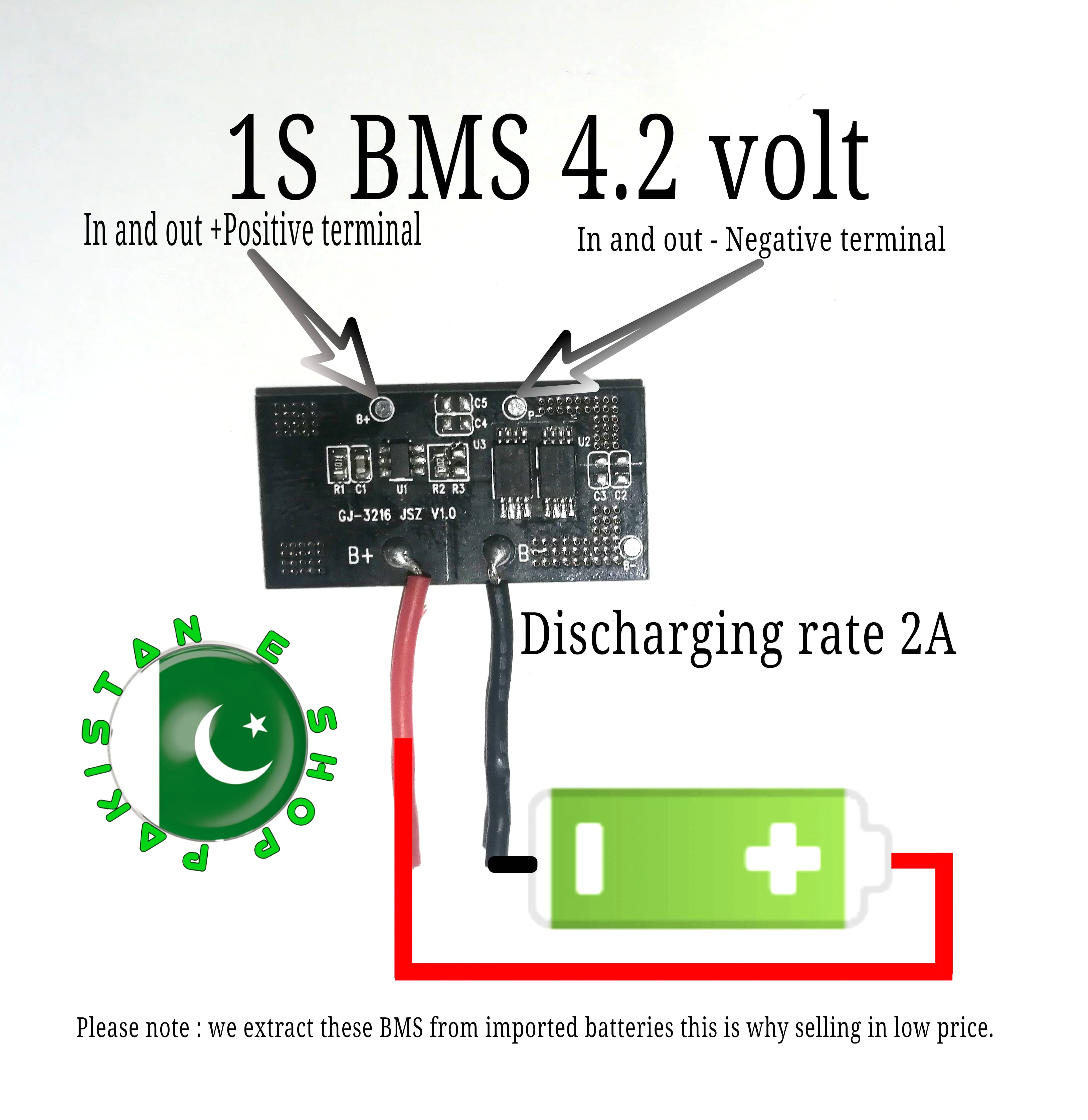 1S BMS 5A 3.7 volt to 4.2 volt Charge Protection Board BMS for 18650 ...