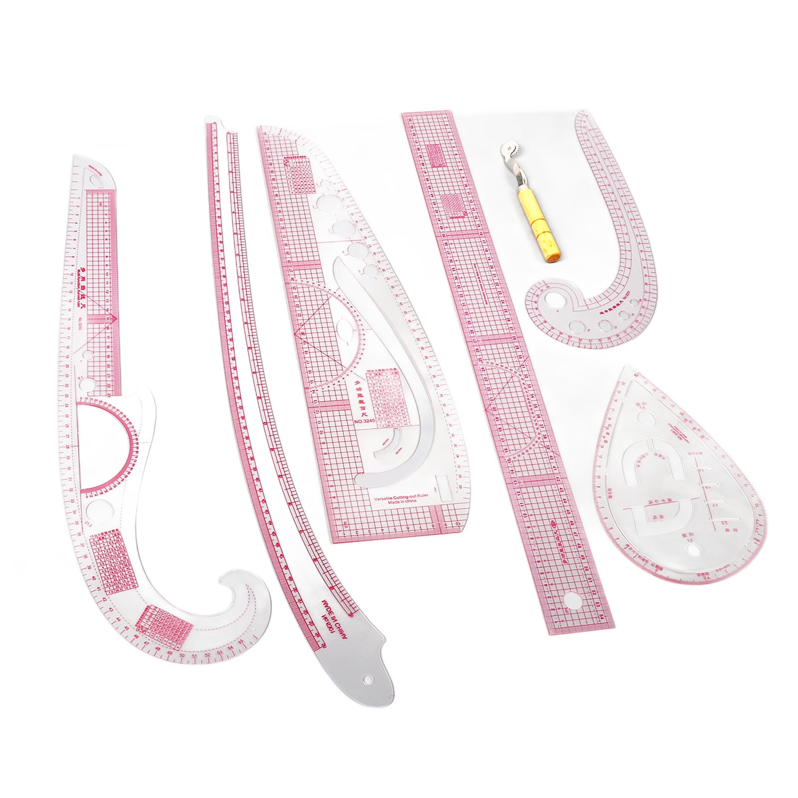 7pcs French Curve Ruler Set High Accuracy Tools Sewing Rulers With Scale Kit | Daraz.pk