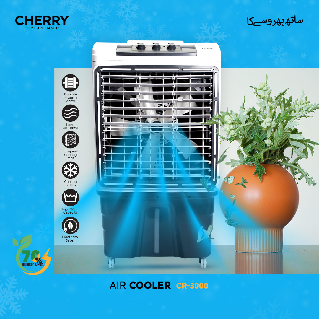 Cherry Air Cooler CR-3000 , DC-12V 70% Energy Saver, Plus Fast Cool ...