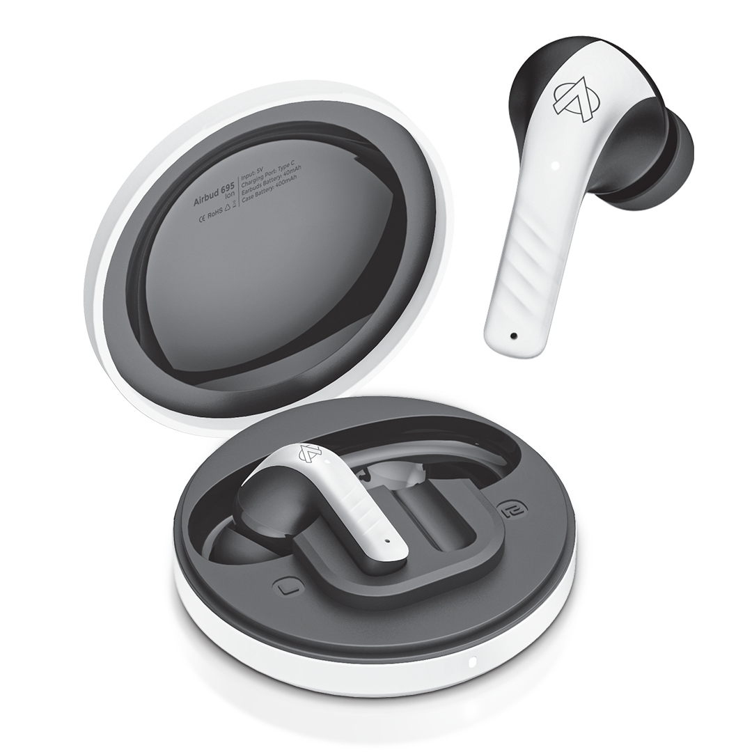 Audionic® Airbud 695 ION Quad Mic, ENC Wireless Earbuds, Gaming mode ...