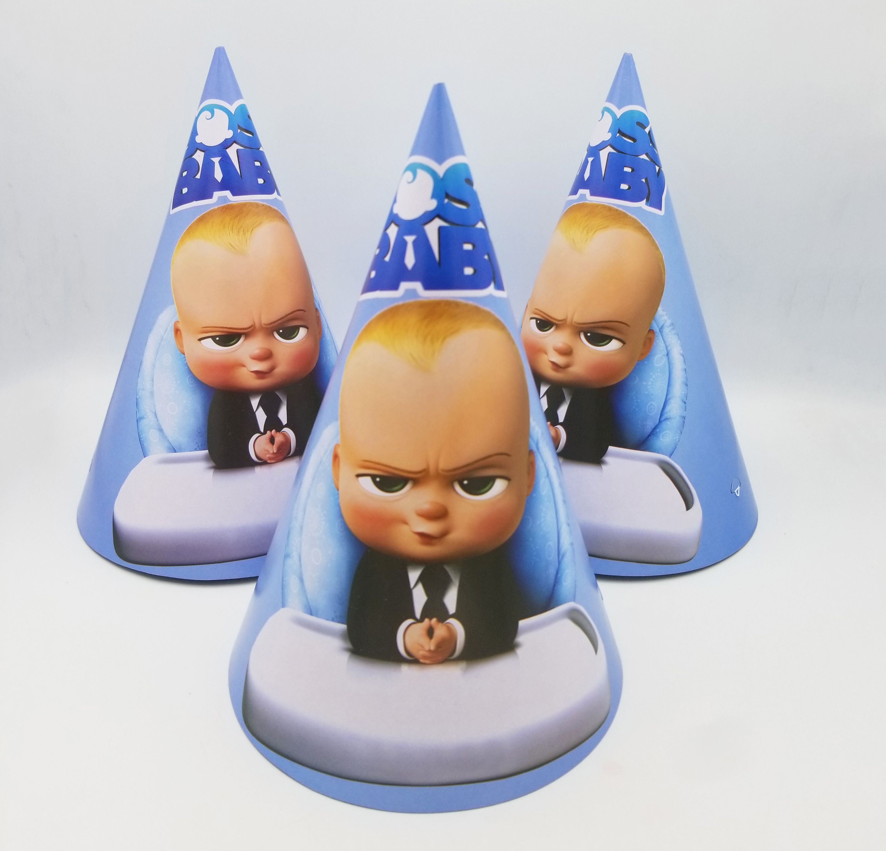 BOSS BABY THEME BIRTHDAY PARTY CAPS ( PACK OF 10 ) BOSS BABY CAPS FOR ...