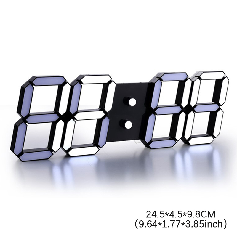 3D LED Digital Clock wall Glowing Night Mode Adjustable Electronic LED ClocK | Daraz.pk