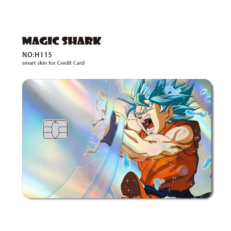 Goku Vegeta Cool Shinny Holographic Laser Sticker Film Credit Card ATM ...