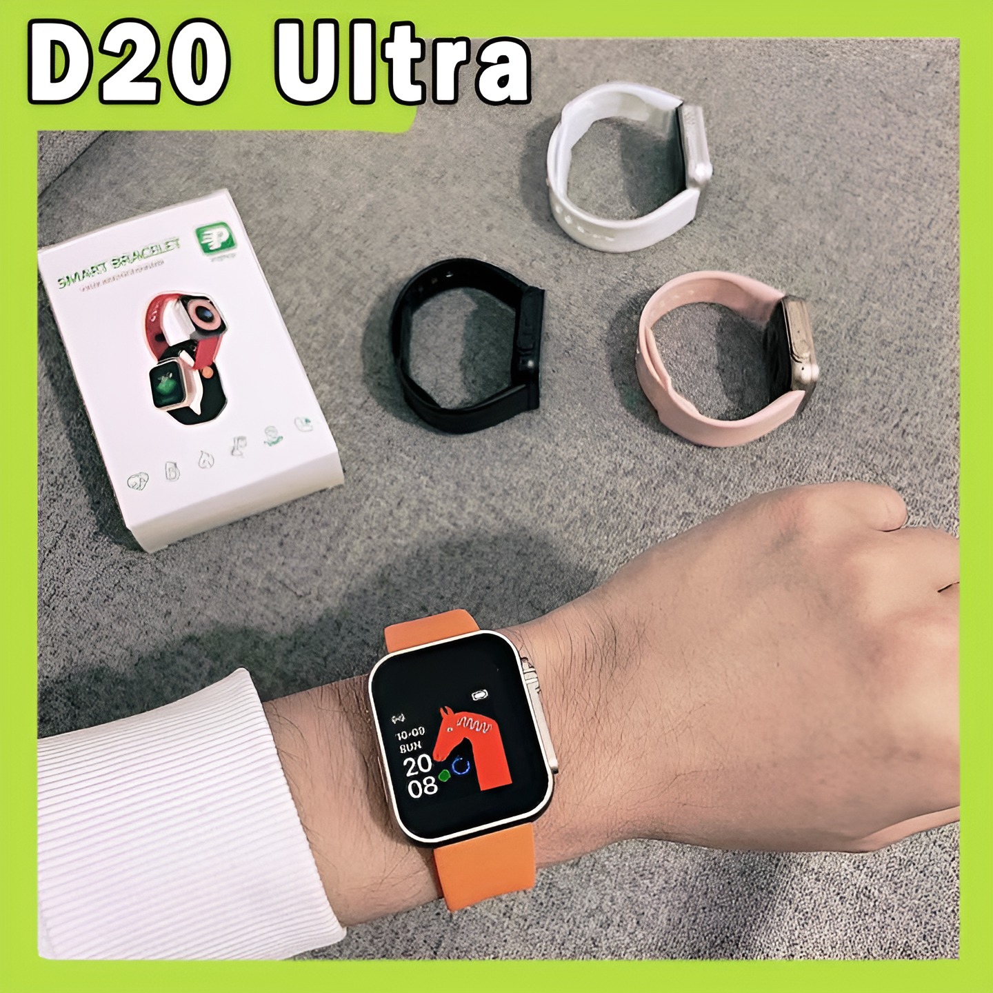 D20 Ultra Bluetooth Smart Watch Men Waterproof Sport Fitness Tracker ...