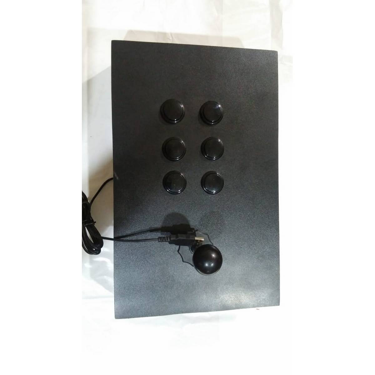 Smooth Usb Game Controller Customized Black Wooden Box Panel Joystick 6 ...