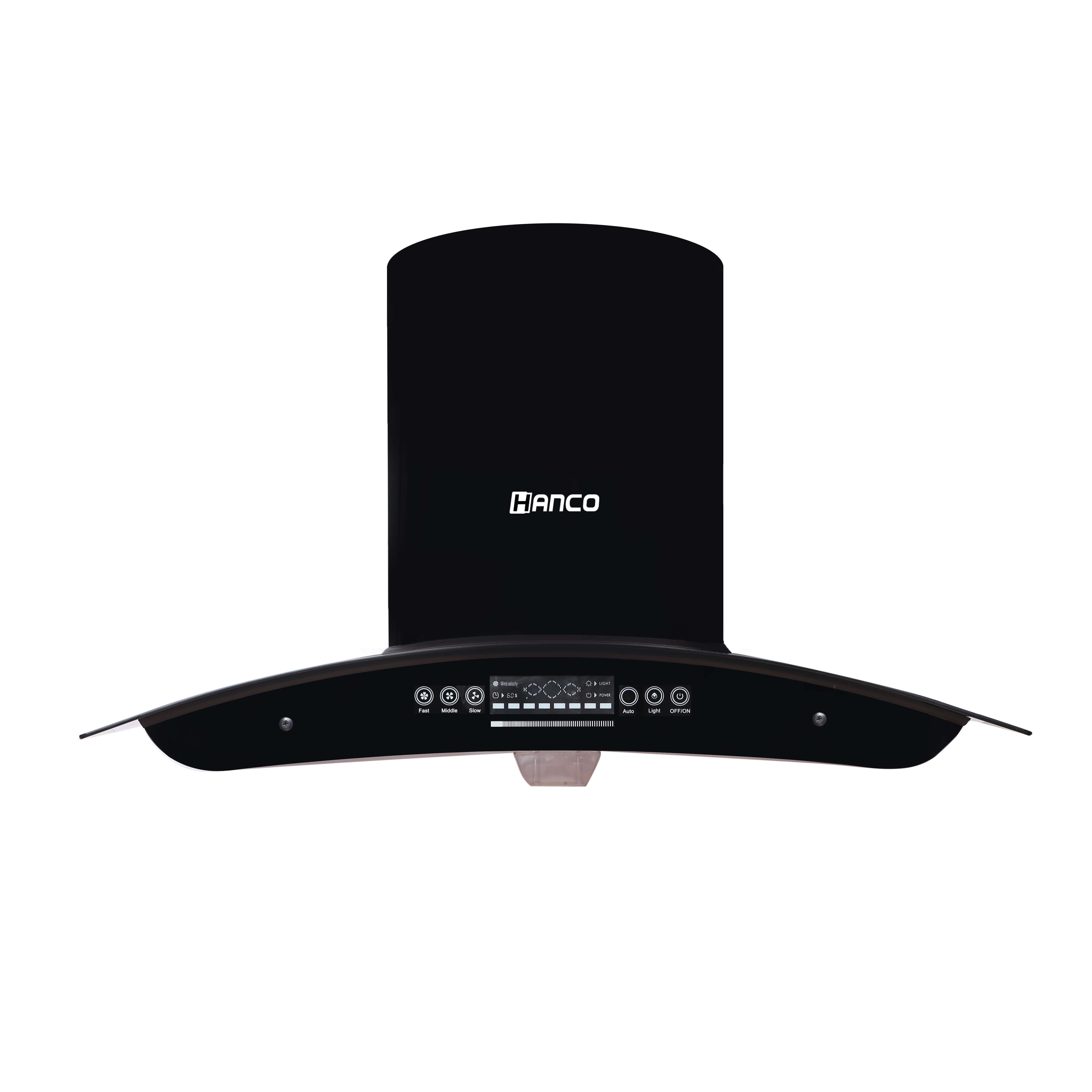 Hanco Black Stainless Steel Hood with Touch and LED Touch Display ...