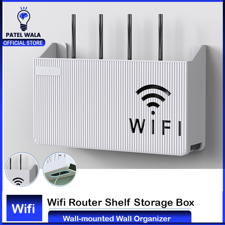 Wireless Wifi Router Shelf, Wall-mounted Cable Power Bracket Organizer ...