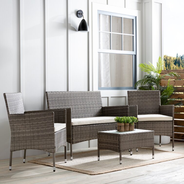 Metallic Era – 4 – Persons Group Seating with Cushions, 4 Seated Sofa ...