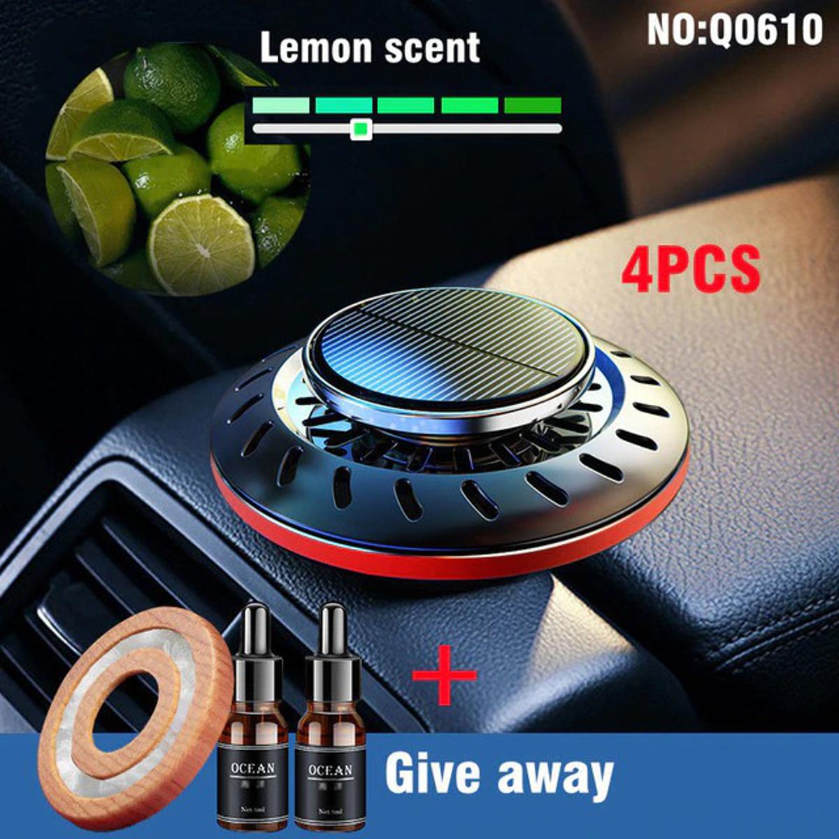 Silver Car Aroma Diffuser Air Freshener Perfume Solar Power Car ...