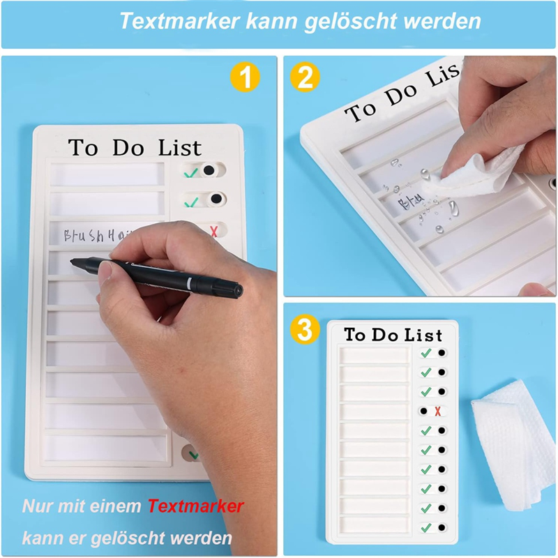 4Pcs to Do List Board Dry Erase Memo List Board Chore Chart RV List ...