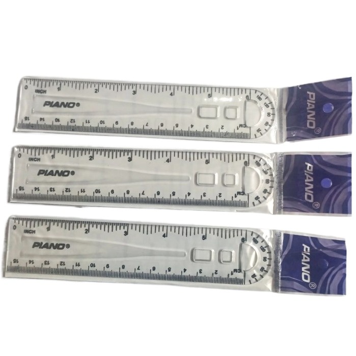 Piano Scale Transparent Ruler 6 inch/15cm - Pack of 3 Pcs | Daraz.pk