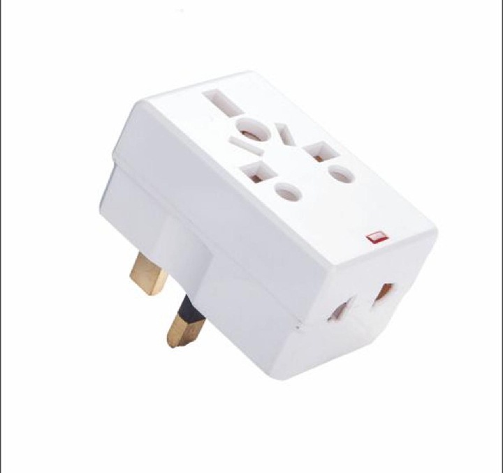 3 Pin Multi Plug with Fuse & 3 sockets - 17 Amp 250V | Best Quality 3 ...