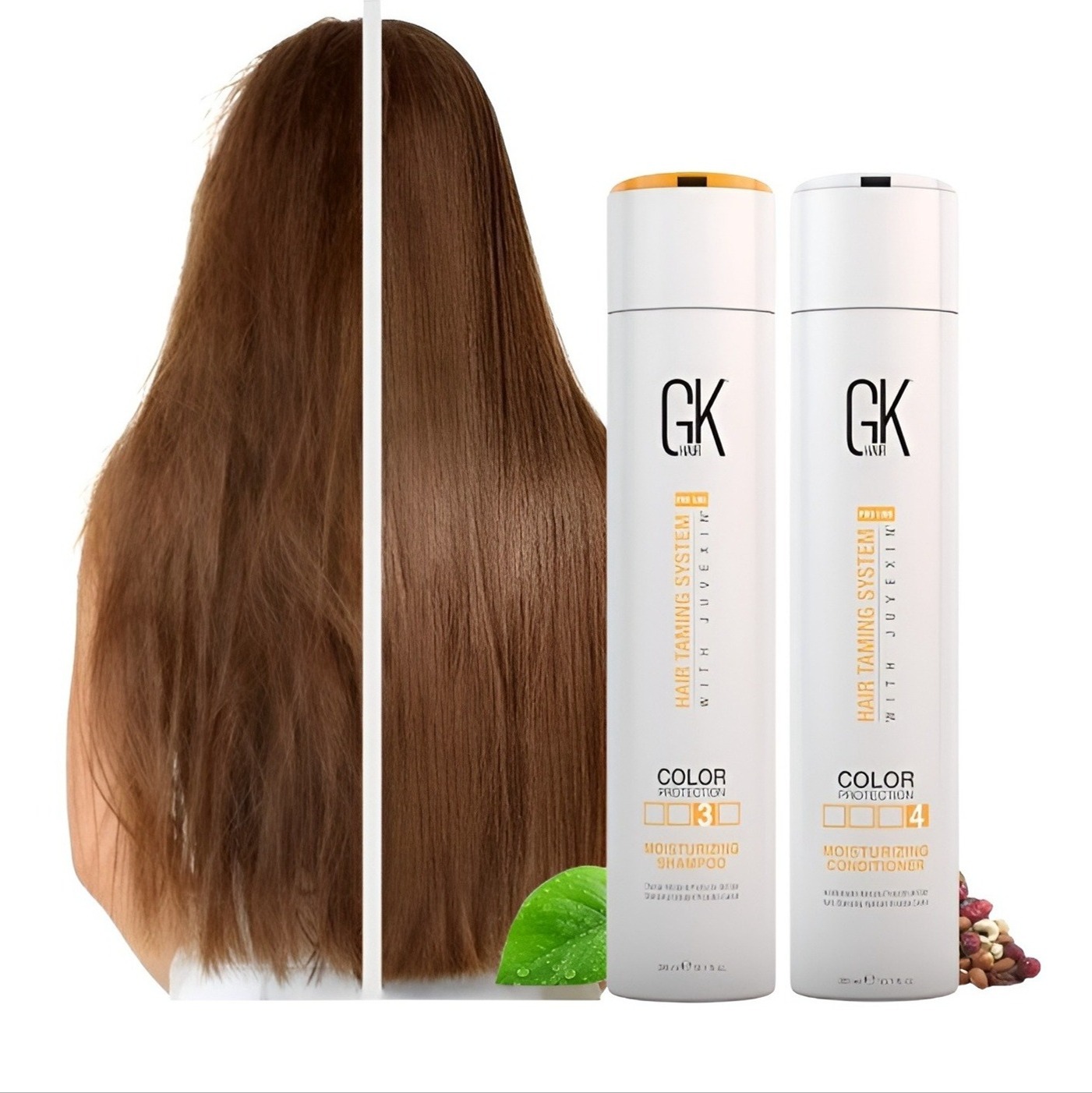 GK Global Keratin Hair Straightening Shampoo & Conditioner Sets 300ml ...