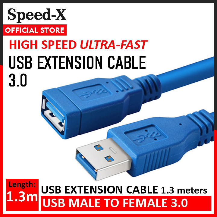 SpeedX Usb Extension Cable -1.3 meters - 3.0 High Speed - Male To ...