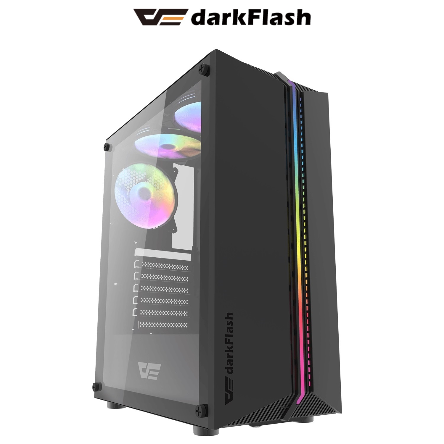 Aigo DarkFlash DK151 ATX PC Case with 3 ARGB Fans and Changeable LED ...