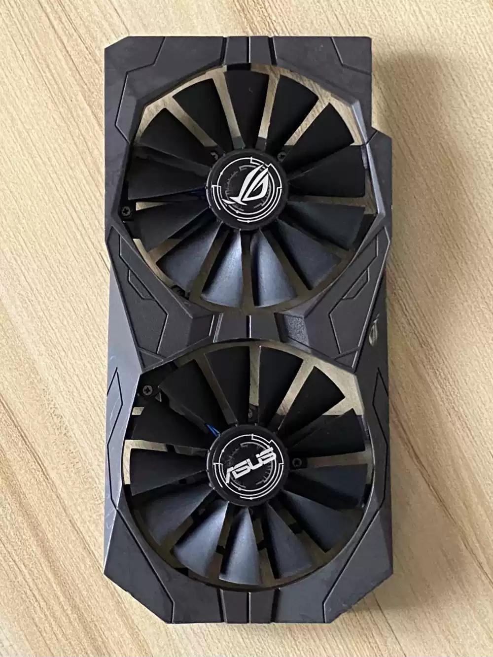 ASUS ROG Strix RX570/580/GTX1050Ti Dual Fan Heatsink Shroud with Fans ...