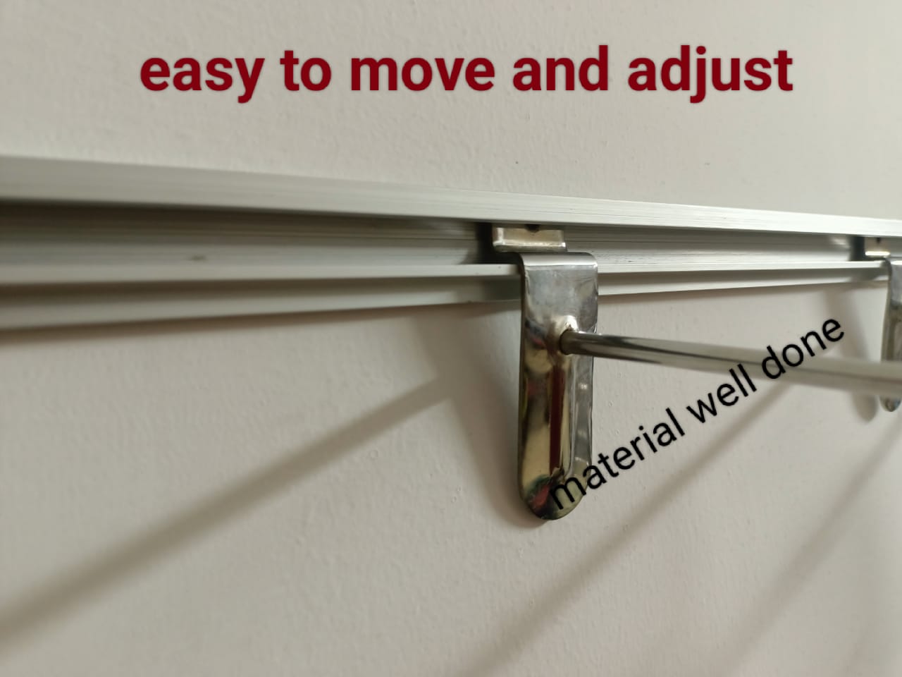 2 ft aluminum strip with 4 hooks easy to install easy to use for multi ...