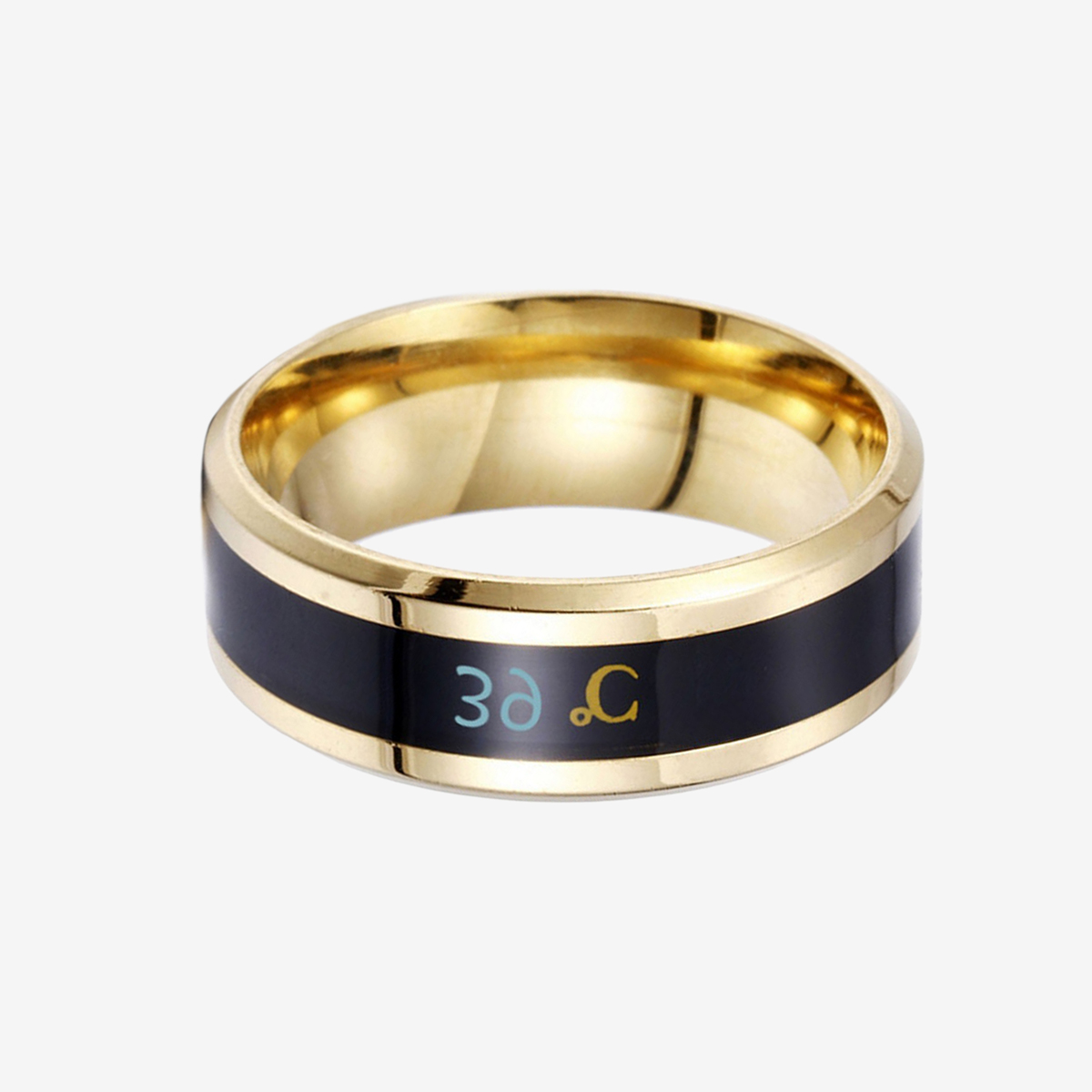 Fashion Ring Smooth Surface Stainless Steel Smart Sensor Body ...