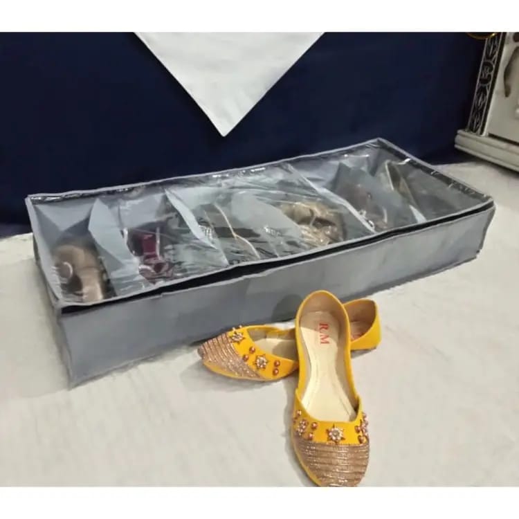 Box Storage 6 Shoes Slide Under Bed Boxes Drawer Underbed Fabric ...