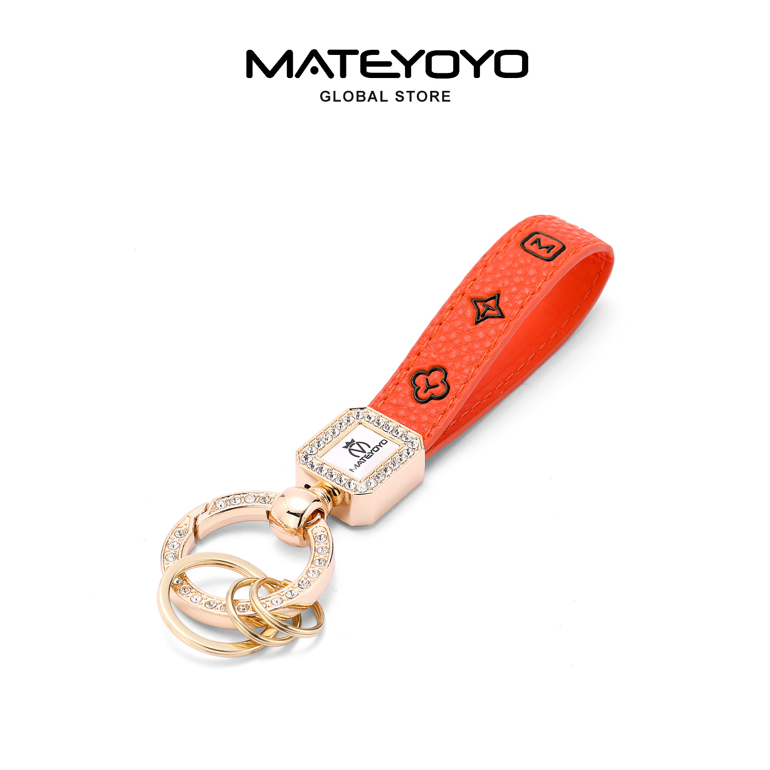 MATEYOYO Women Keychain Fashion PU Leather Keychain Business Gift ...