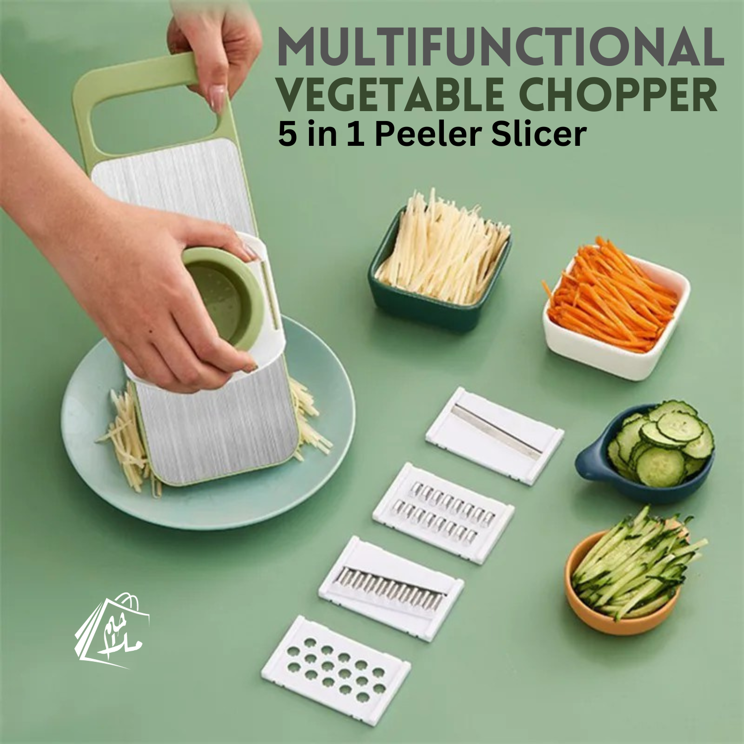 Mandoline Spring Slicer Vegetable and Fruits Cutter Meal Prep & More ...