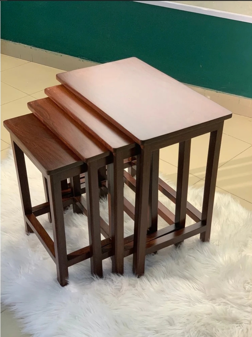 Wooden Table set ( Chinyoti Solid Sheesham Wood Nesting Tables Set of 4 ...