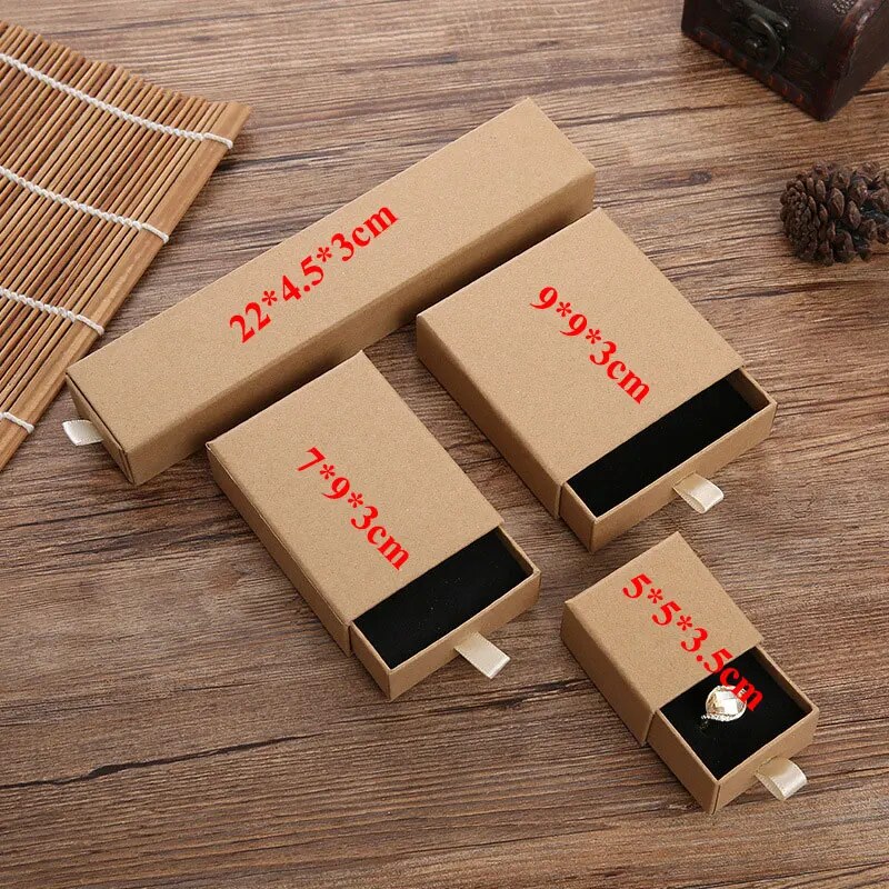 Custom Paper Drawer Jewelry Box Logo for Necklace Ring Earrings Jewelry ...