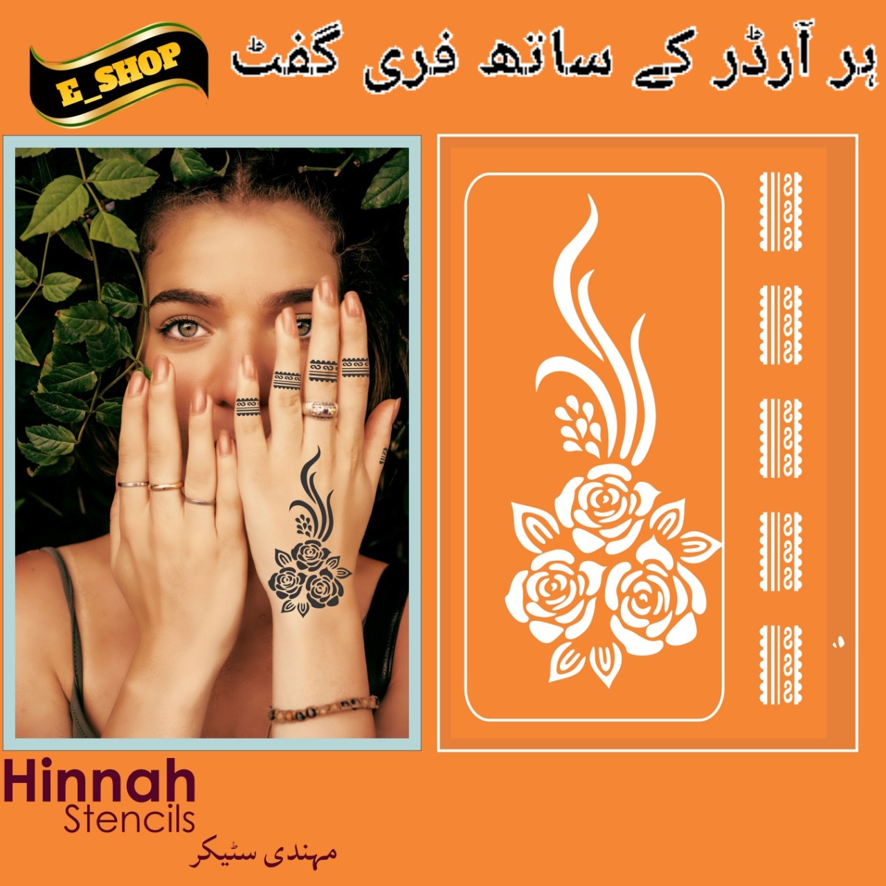 Mehndi stickers Mehndi designs Mehndi stencils Mehndi Tattoo | Daraz.pk
