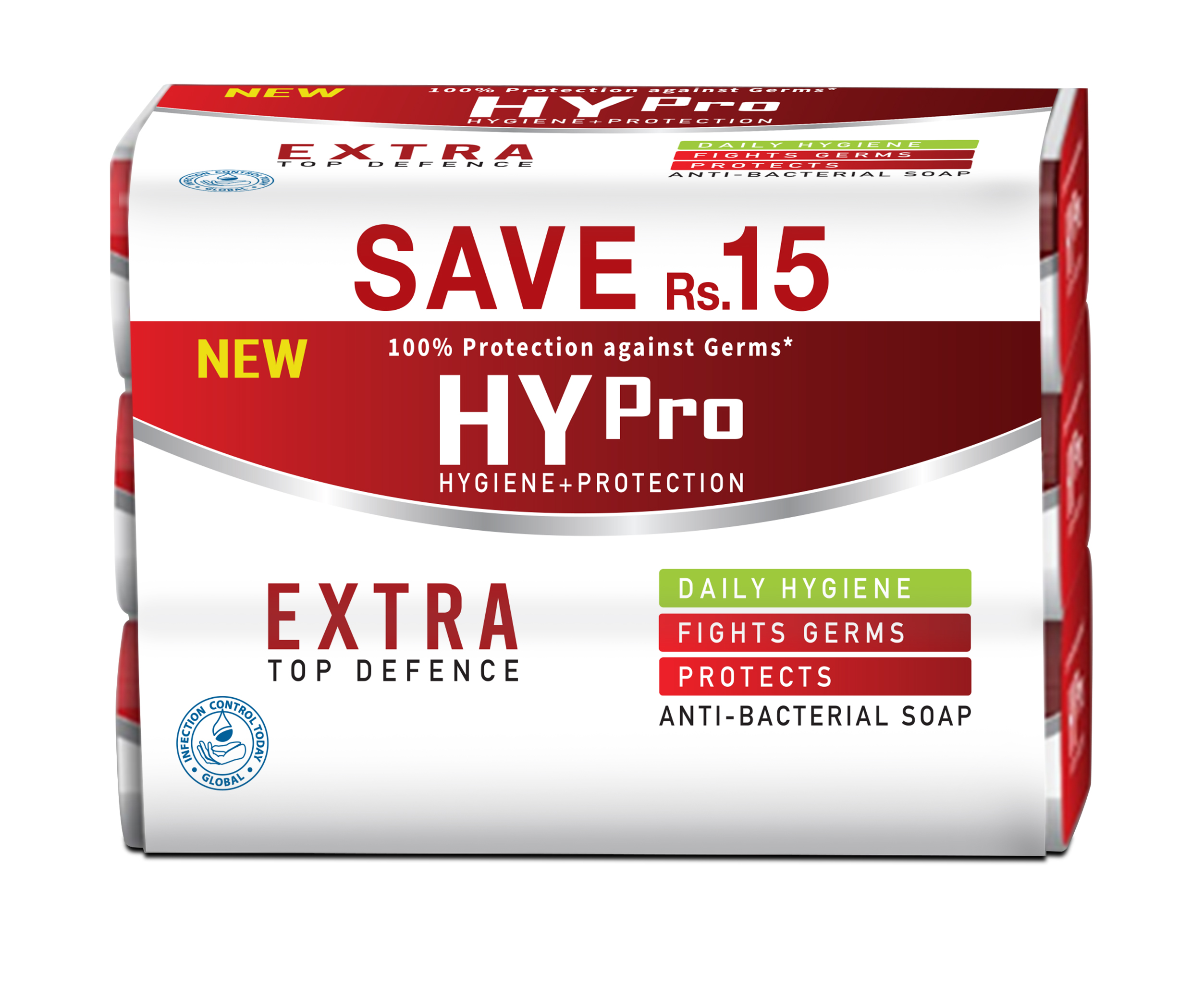 HYPro Soap Extra Antibac Red BP 3x24x120gSaRs-15 | Daraz.pk