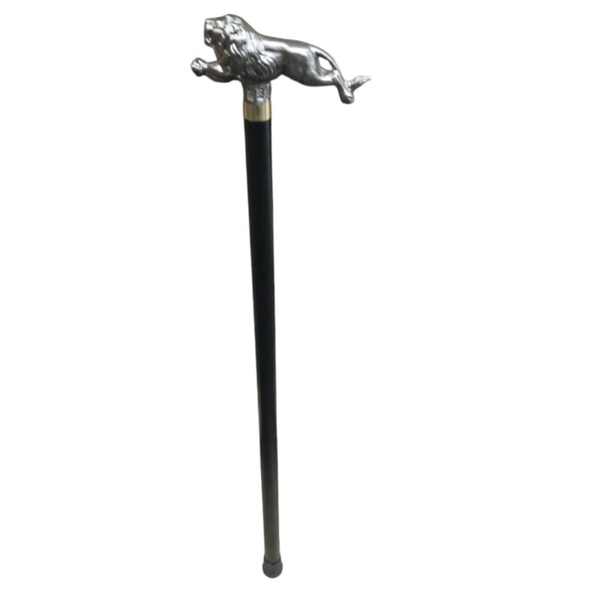 Unique Lion Knob Stick, Handcrafted Walking Stick, Stainless Steel ...