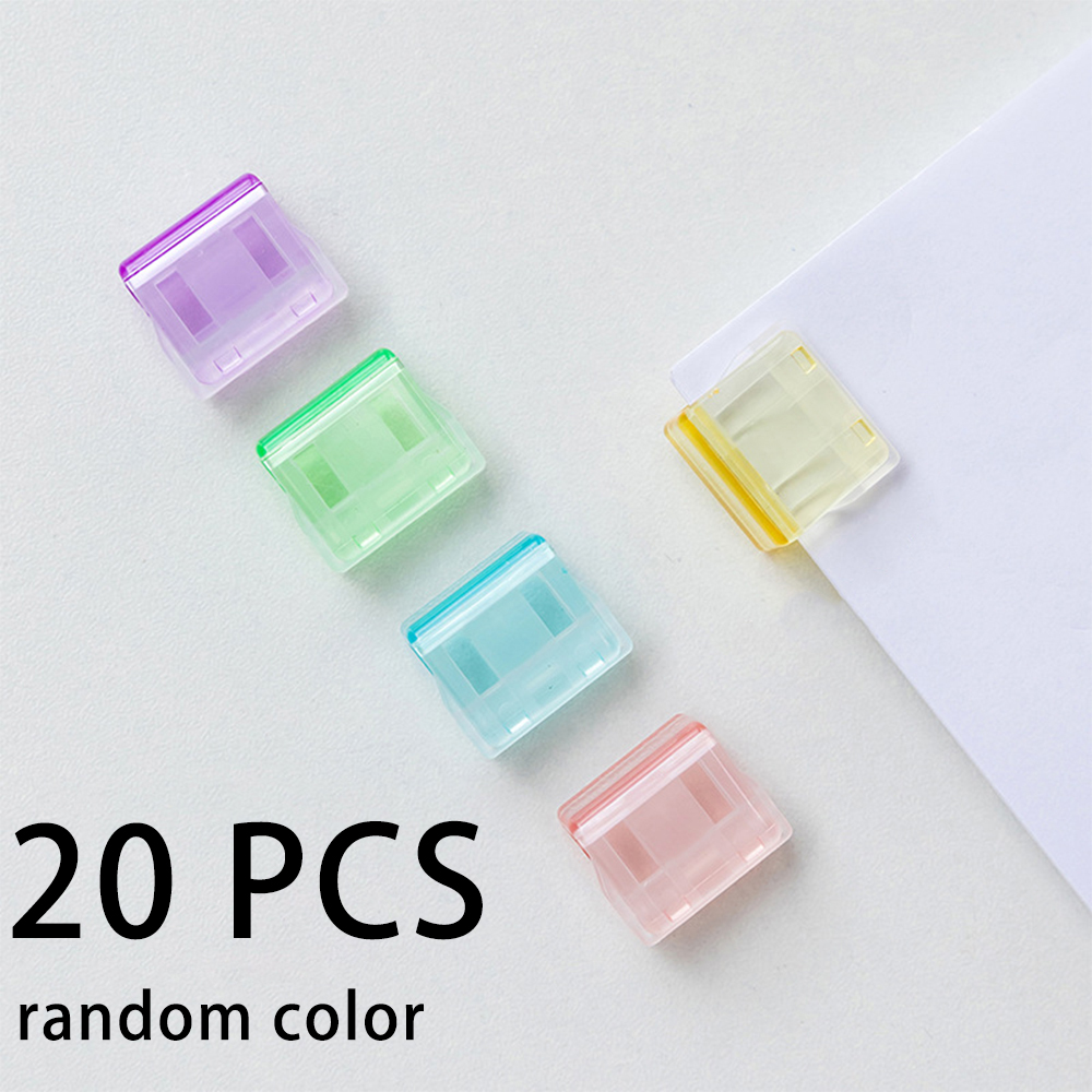 1/10/20Pcs Staples Paperclip Mini Color Paper Clip Candy Transparent ...