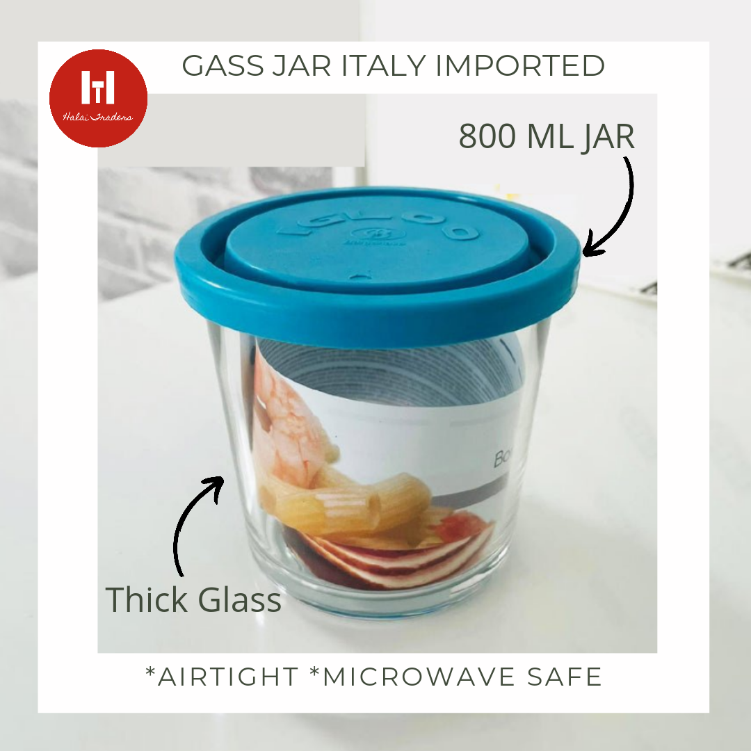 Glass Jar- Microwave Free Italy Imported Container Spices- 800ml Price ...