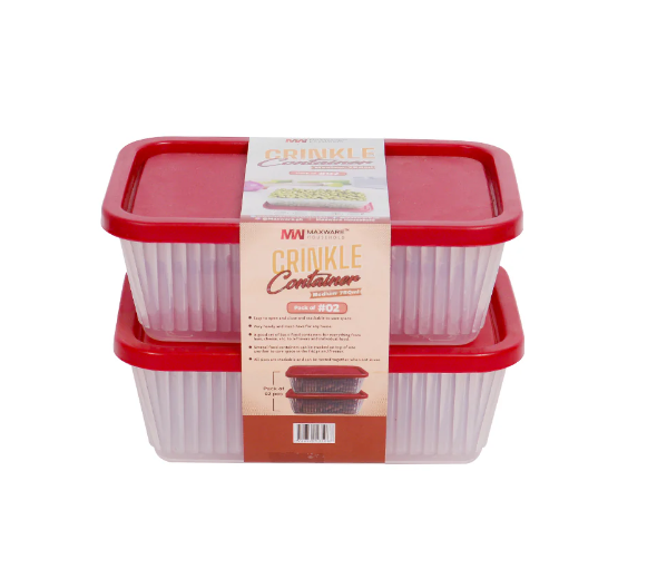 Crinkle Container Small Pack of #02 (350 ml) Food Storage Container Set ...