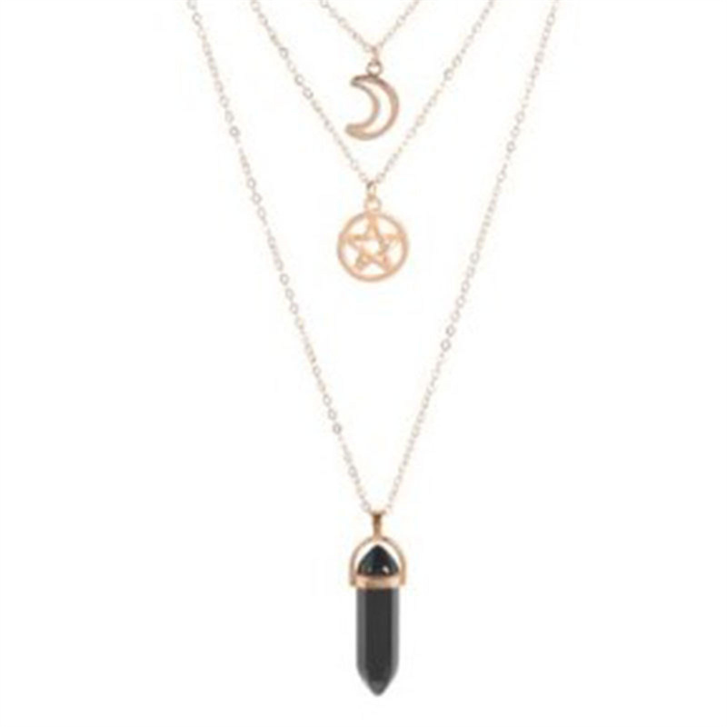 Fashion Pentagram Star Chakra Stones Pendant Necklace for Women ...