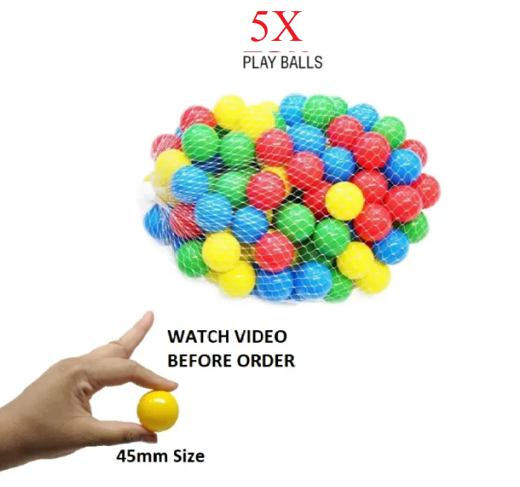 Mini Soft Balls For Kids Pool Mini 45 mm Size Plastic for Tent, Multi ...