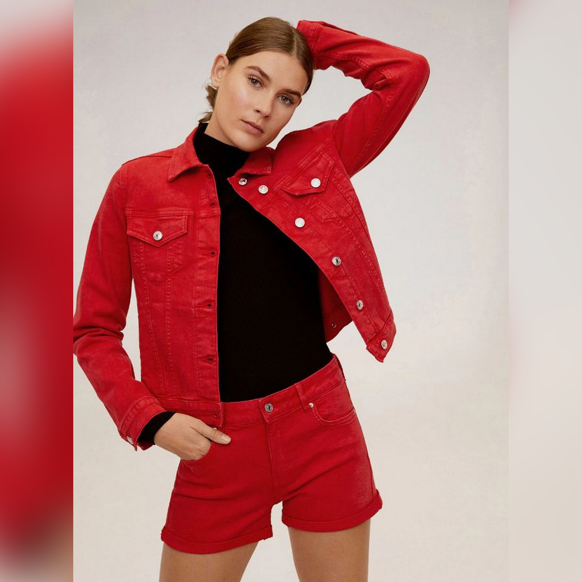 KK Denim Jacket Lycra Fabric | Daraz.pk