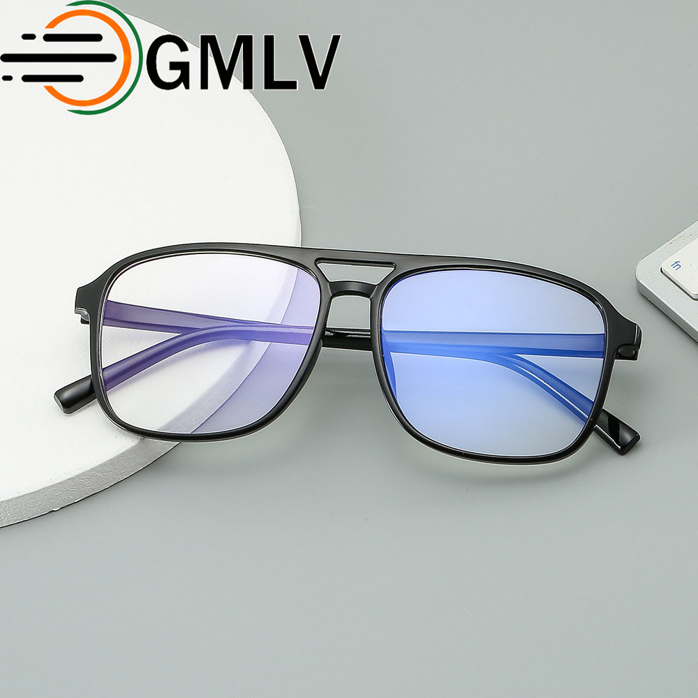 GMLV New Fashion Large Frame Flat Lens Computer Anti Blue Light Eye ...