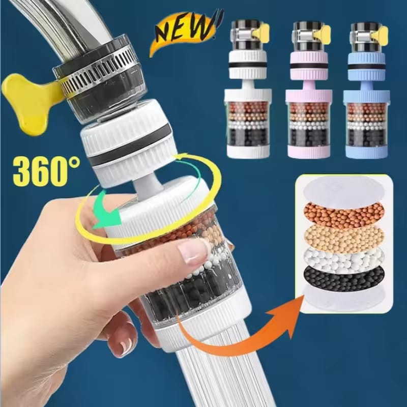 Universal 360° Rotation Water Faucet Filter Water Cleaner Purifier ...