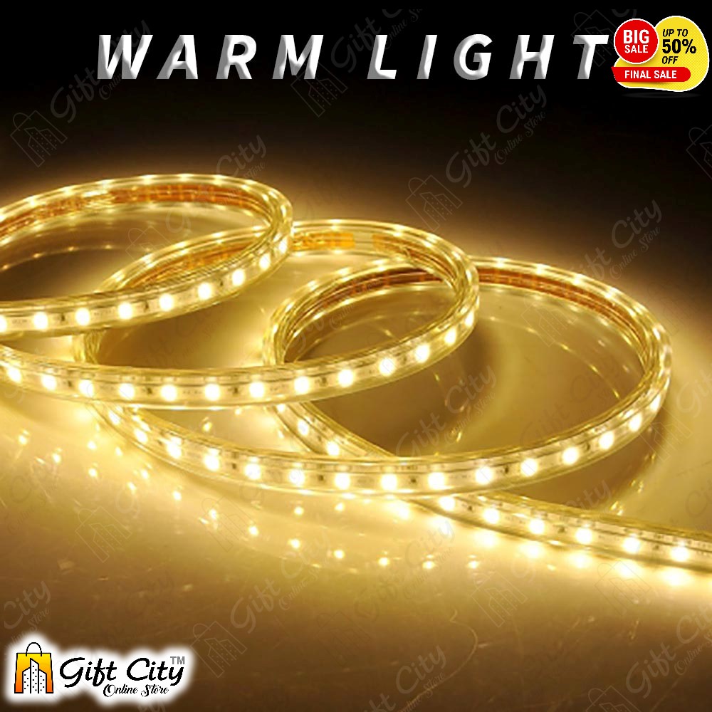 Gift City Presents LED Rope Strip Room Decoration Light Golden Yellow ...