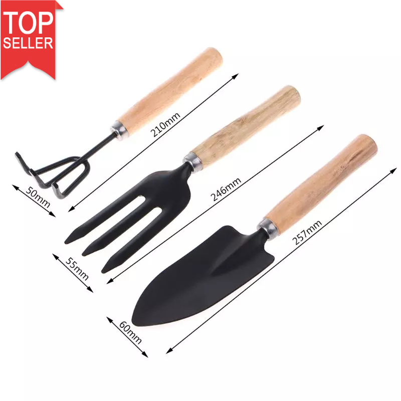 Pack of 3 - Essential Garden Tool - Wood Handles | Daraz.pk