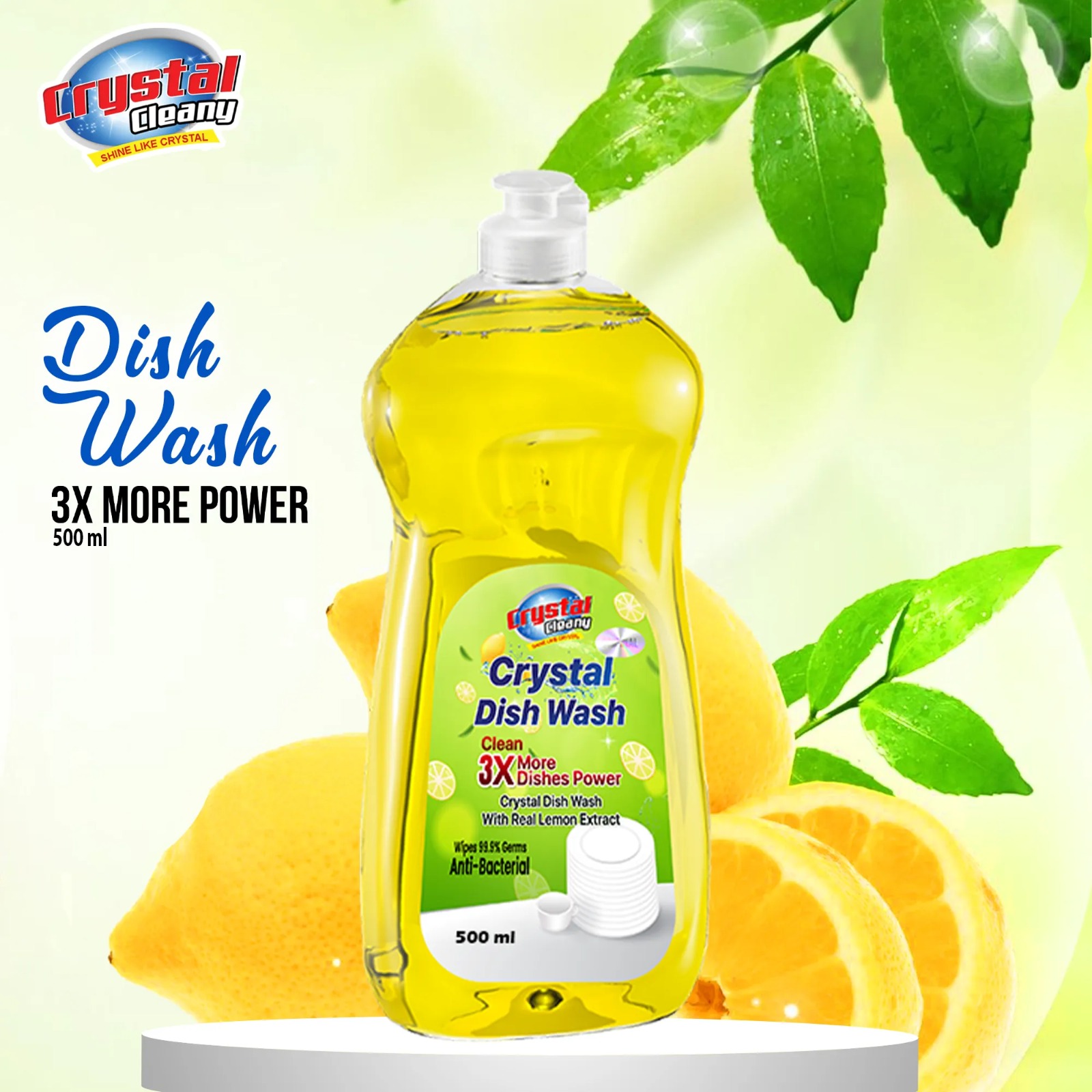 Lemon Dish Cleaner 500ML - Dishwash - Everlasting Antibacterial Lemon ...