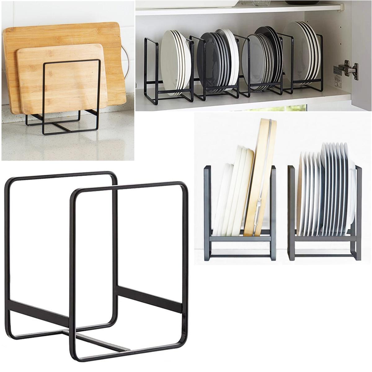 Kitchen Counter Pot Plate Tray Fry Pan Storage Cabinet Rack Organiser ...