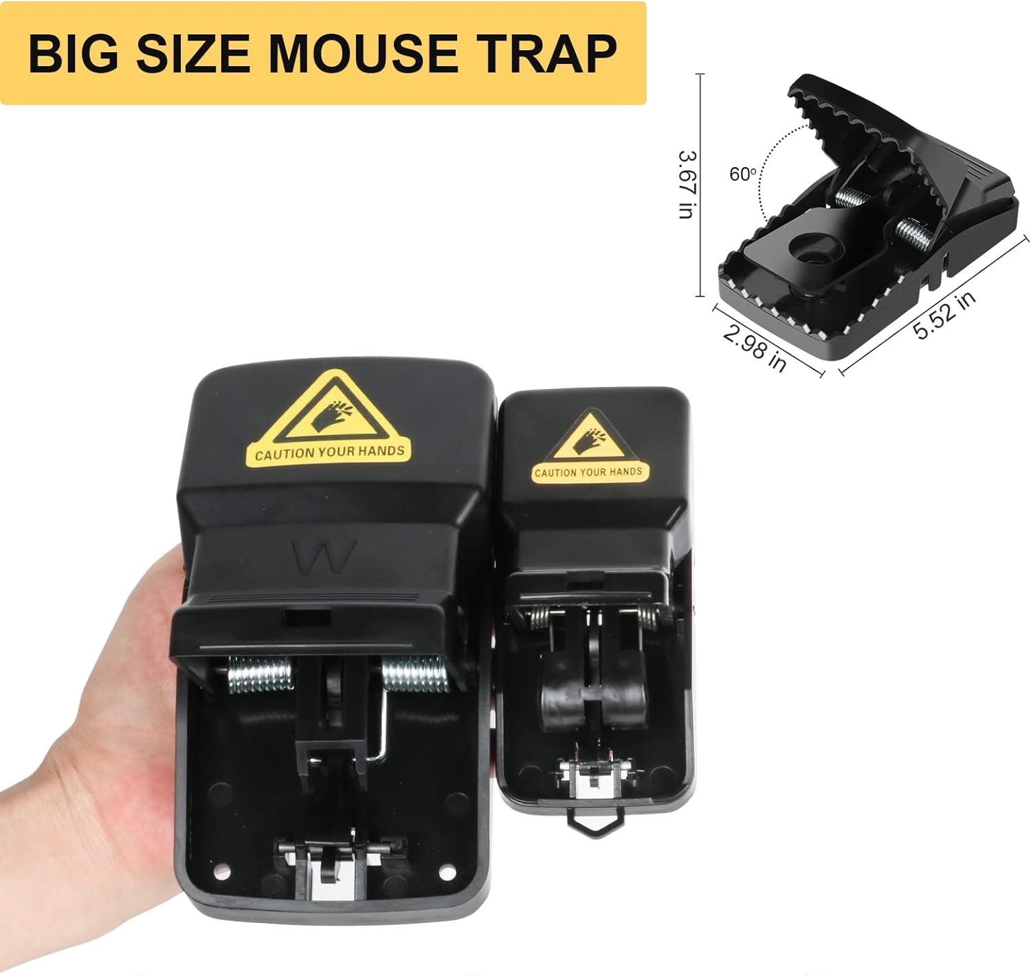 Heavy Duty Mouse Trap Mice Catcher High Quality Plastic Reusable ...