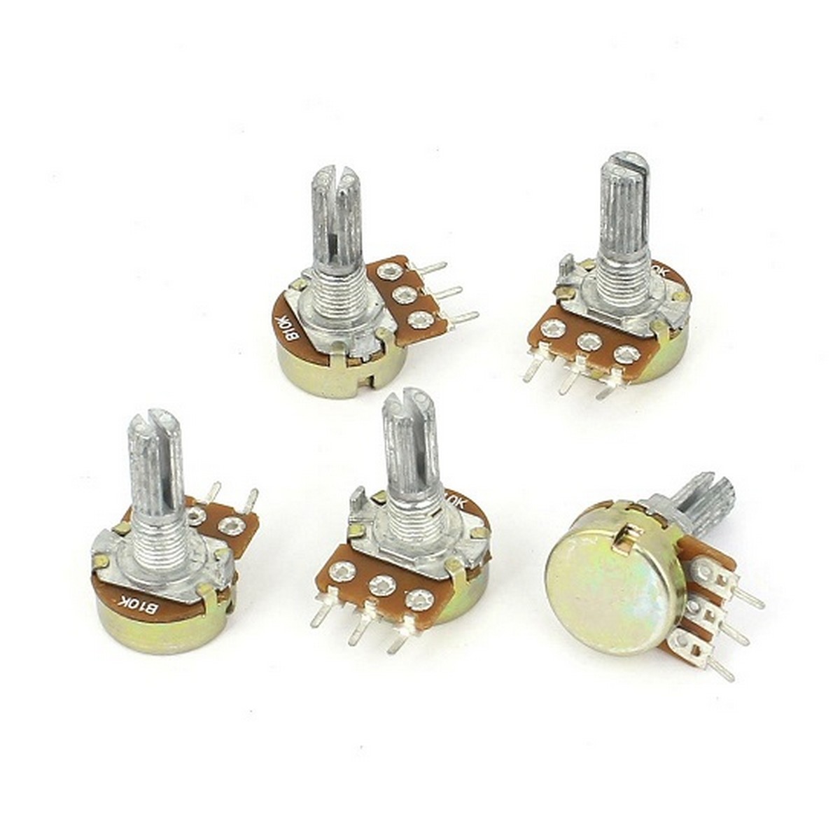 pack of 10 - 10K Ohm 3-Pin Rotary Potentiometer 10K OHM B10K Variable ...