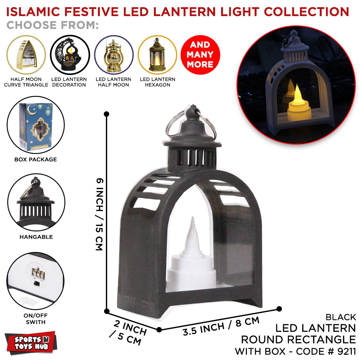 Islamic Festive LED Lantern Light Collection, Candles Lights Ramadan ...