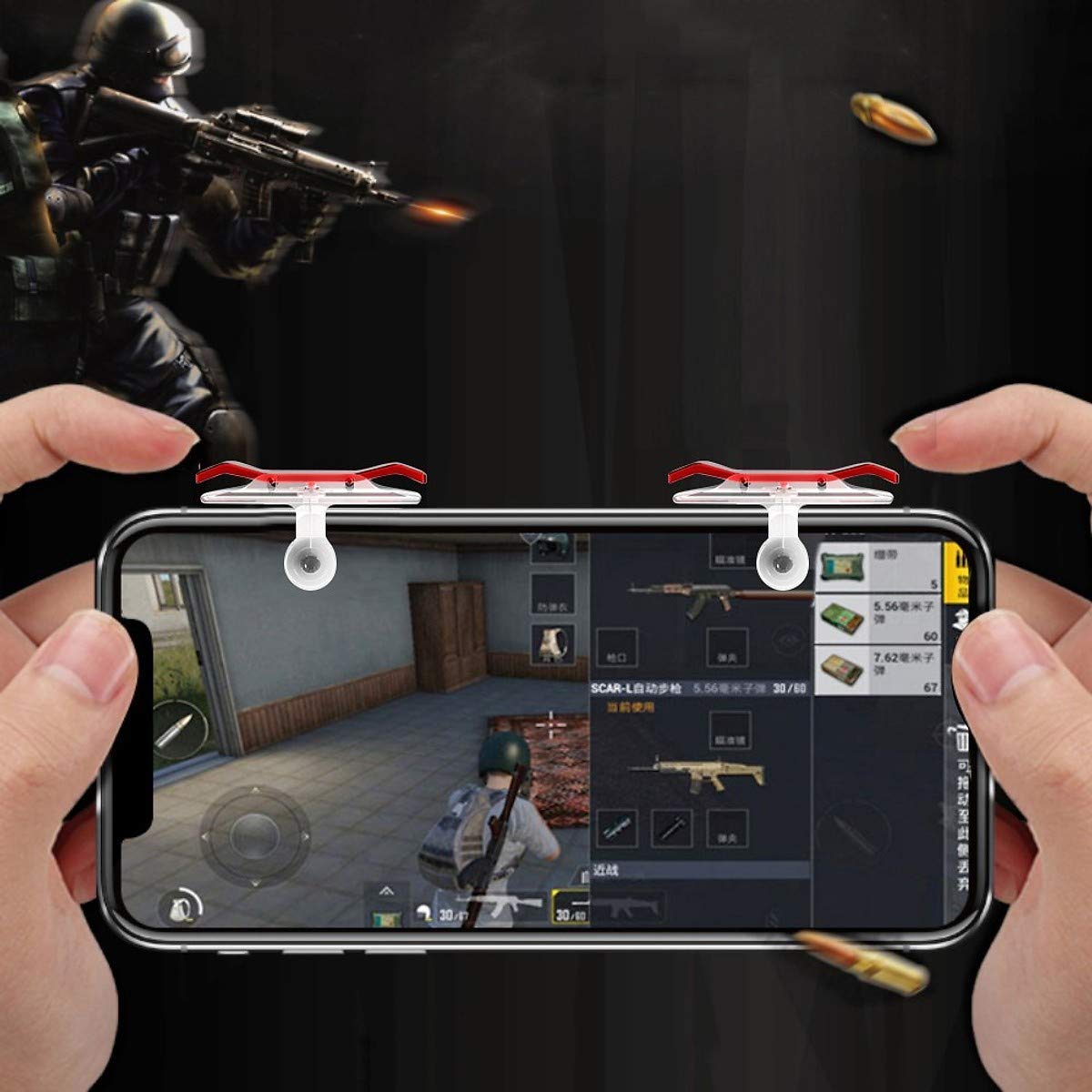 PUBG E9 Mobile Gaming Trigger Button Handle Trigger Triger Thumb ...