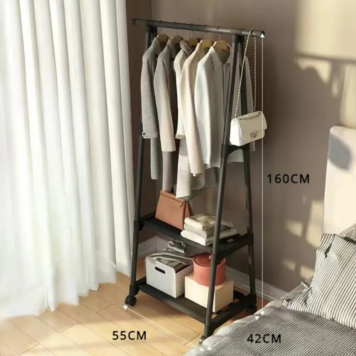 Clothes Hanging Stand - Hanging Stand for Clothes - Corner Rack - Cloth ...