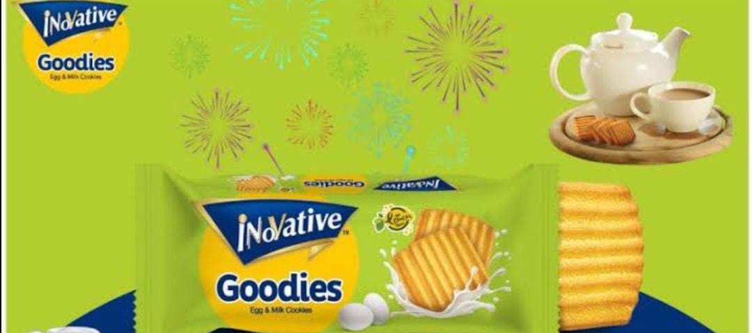 Innovative GOODIES biscuits , filled with eggs and milk , pack of 15 ...