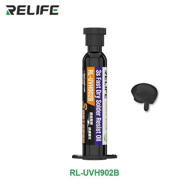 RELIFE RL-UVH902G/B/Y/R/BL 3S QUICK DRYING SOLDER RESIST OIL Suitable ...